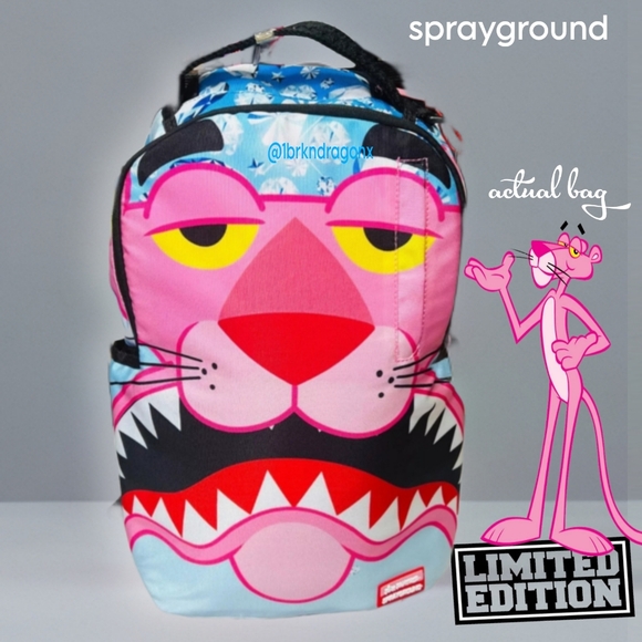 Sprayground | Bags | Nwt Pink Panther Waterproof Backpack Bubblegum ...
